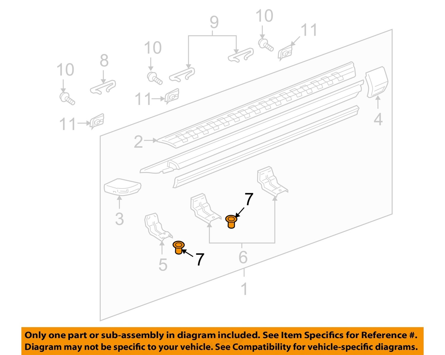 FORD OEM 07-10 Explorer Sport Trac Running Board-Support Bracket Nut ...