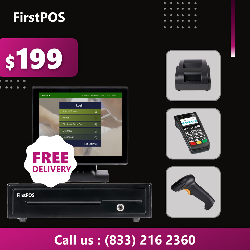 FirstPOS 15in Touch Screen POS Cash Register Till System | eBay