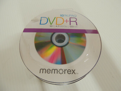 Memorex 10 Pack DVD+R 16x Discs | 120min | 4.7GB | eBay
