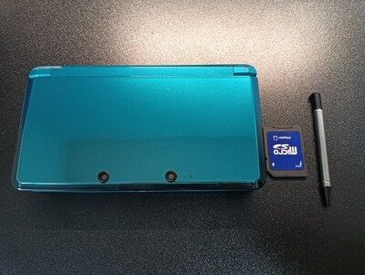 Nintendo 3DS Handheld System Aqua Blue Console with Touch pen and ...