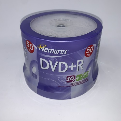 Memorex DVD+R Sealed 50 Pack 16X 4.7GB 120 Minutes Recordable Discs ...