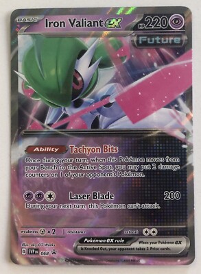 Iron Valiant ex Ultra Rare 068 Black Star Promo Pokemon TCG Paradox ...