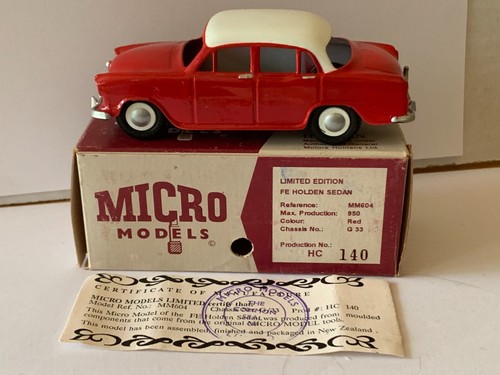 MICRO MODELS MM604 HOLDEN FE Sedan Two Tone Red/White HC140 Ltd Ed 950 ...