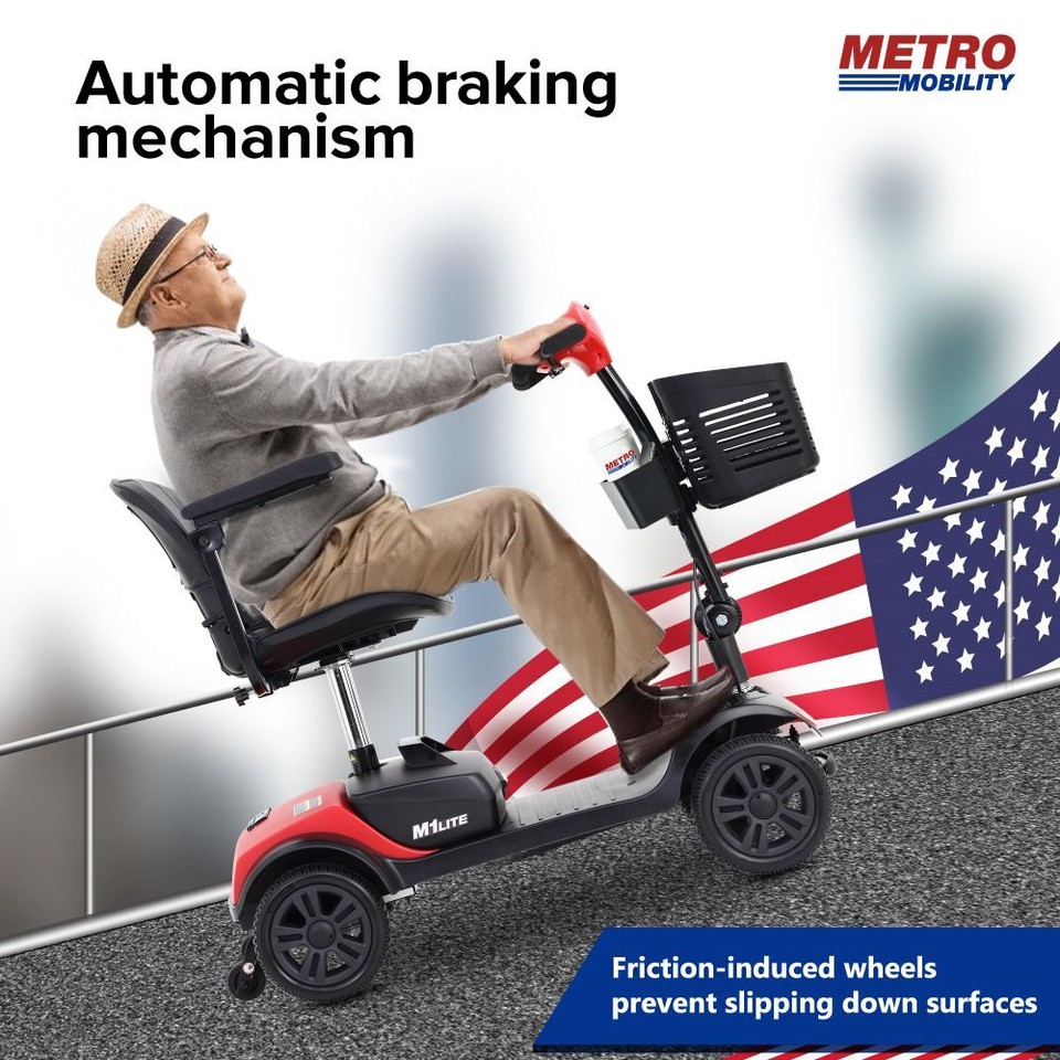 4 Wheel Folding Mobility Scooter for Seniors Electric Powered ...