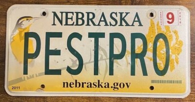 PESTPRO Vanity License Plate Nebraska Pest Pro Technician Bug Man ...