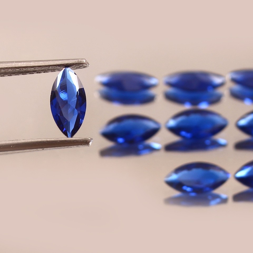 AAA Natural Ceylon Blue Spinel Loose Marquise Gemstone Cut Lot 10x5 to ...