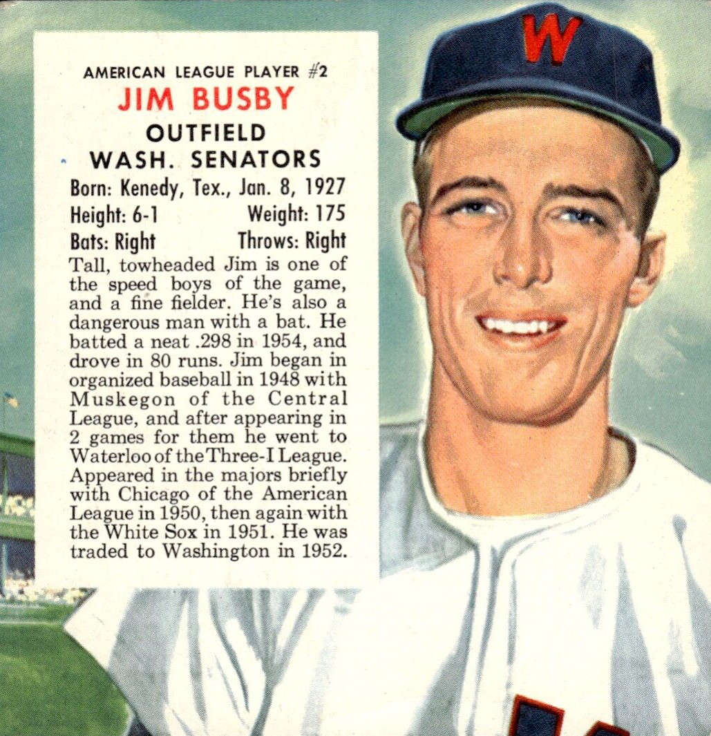 1954 Red Man Tobacco All-Star Team - American League Series Contest ...