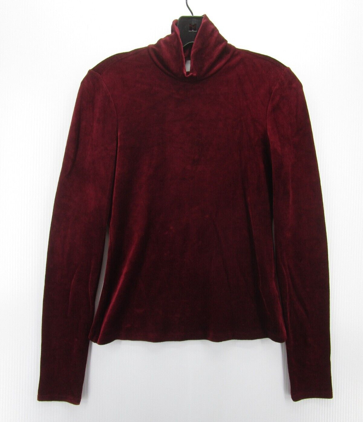 Theory Top Women Small Red Burgundy Velvet Turtleneck… - Gem