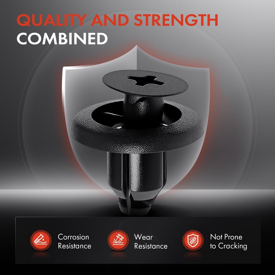 50x 7mm Black Nylon Fender Liner Clips Fasteners for Subaru Forester ...