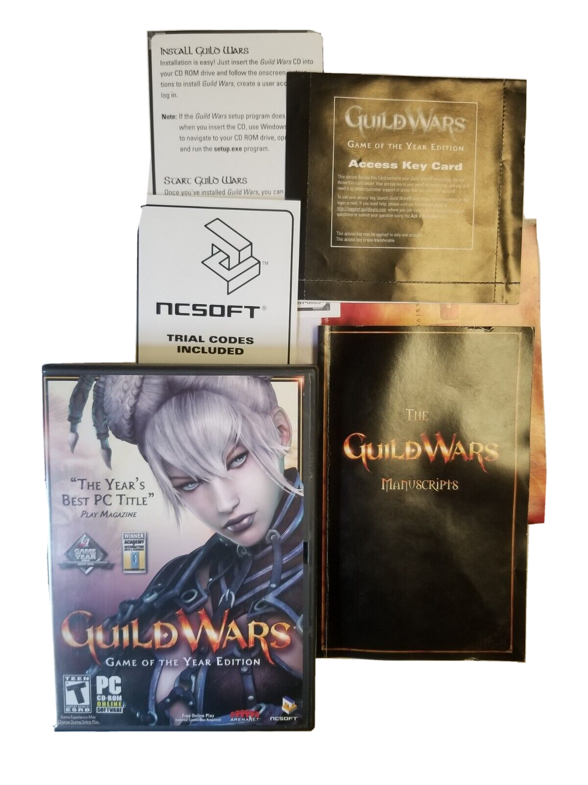 Guild Wars Game of the Year Edition 2005-2006 w/ Manuscripts Book and ...