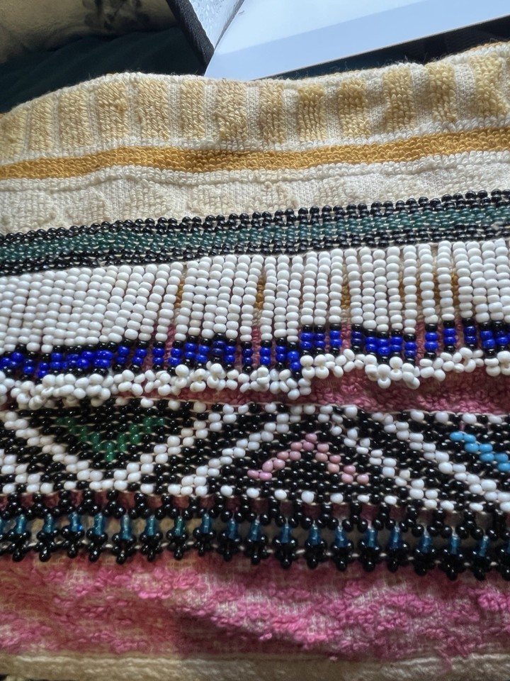 African Tribal Art Fine Kirdi bead Belt Apron Cameroon Three Layers ...