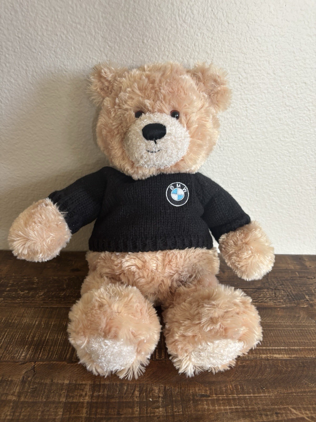 BMW Honey Bear Plush by Gund Teddy Stuffed Animal Black Knit Logo ...