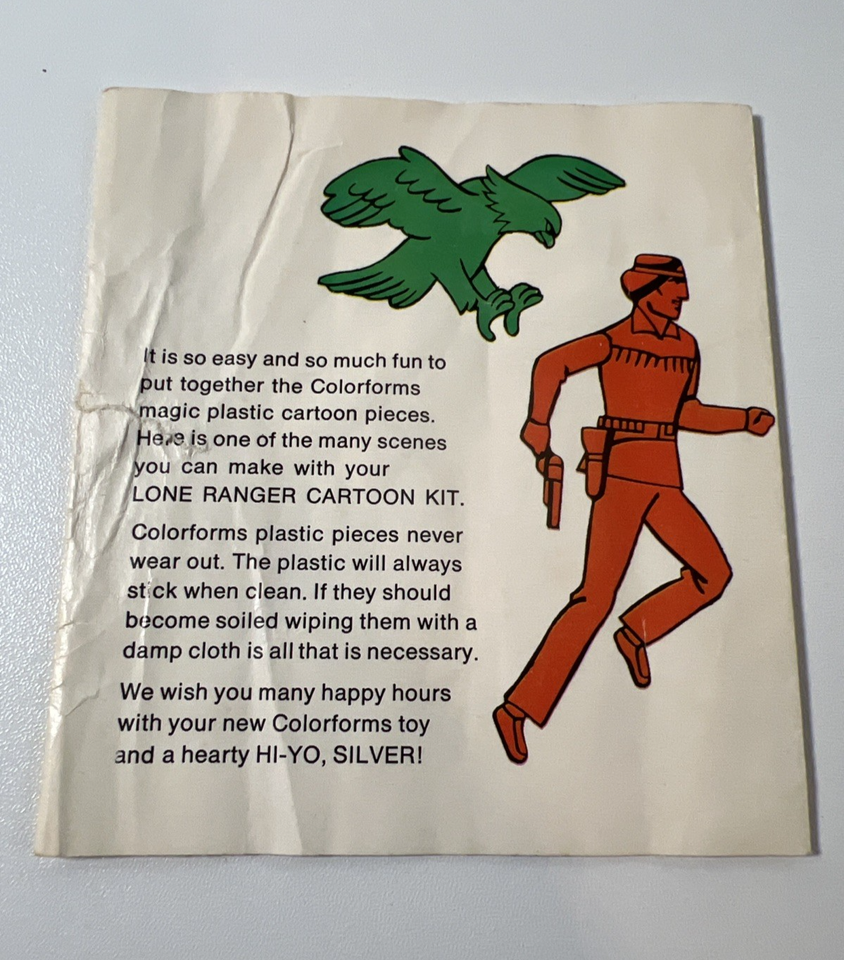 Vintage: THE LONE RANGER CARTOON KIT Colorforms (Unused Complete Kit ...