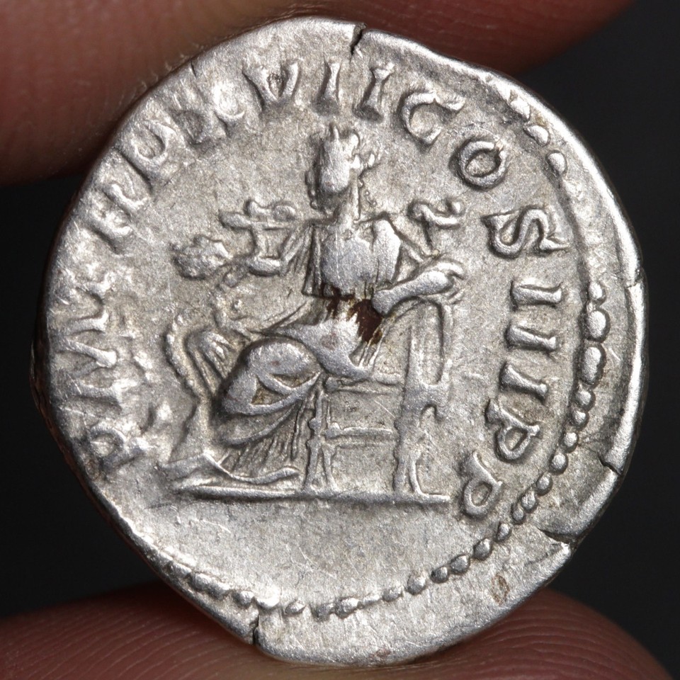 Emperor Septimius Severus Denarius Choice VF 209AD Salus Ancient Rome ...