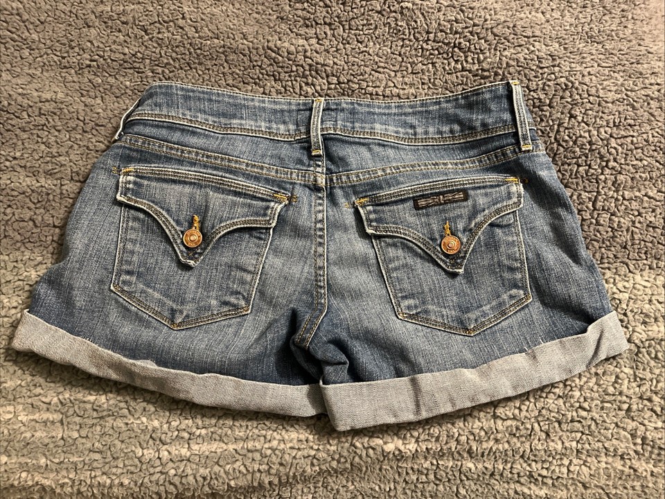 Hudson Ruby Mid Thigh Short Women's Cuffed Denim Jean Shorts Size 26 | eBay