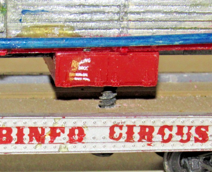 ho RINGLING BROS. CIRCUS FLAT CAR w/ POLE & SEAT WAGONS for Model Train ...