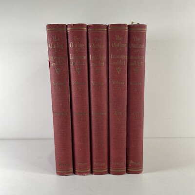 RARE The Outline of Literature & Art - Complete 5 Volume Set Collection ...