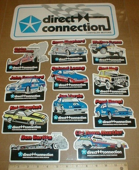 vtg Mopar Dodge Chrysler Hemi drag racing decal sticker Set Don Garlits ...