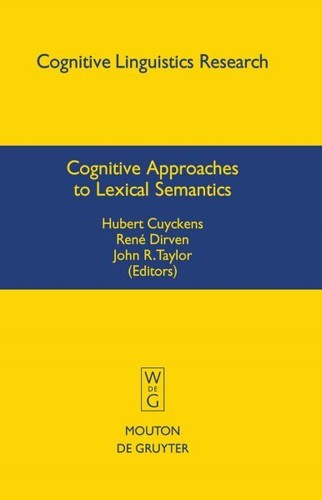 Cognitive Approaches to Lexical Semantics, Hardcover by Cuyckens ...