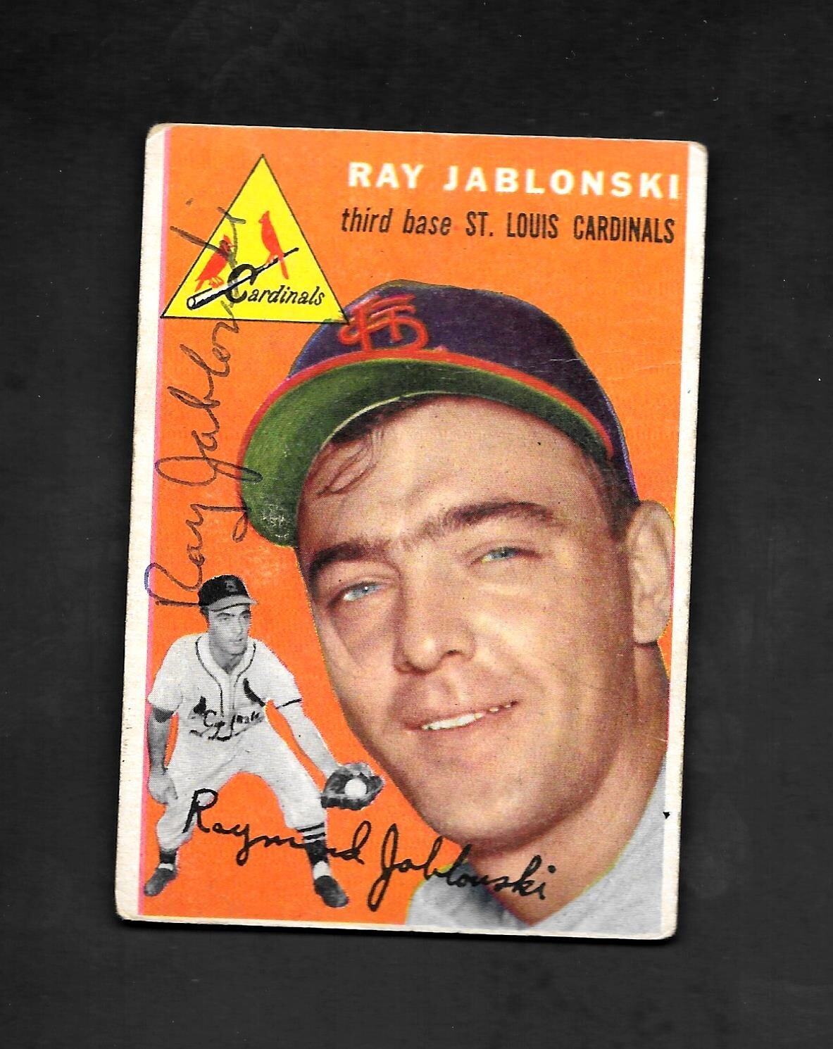 1954 TOPPS #26 RAY JABLONSKI - AUTO - AUTOGRAPHED - SIGNED - AUTOGRAPH ...