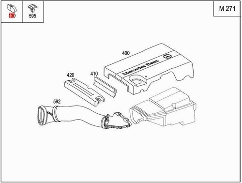 Genuine Cover 5pcs MERCEDES A209 C209 CL203 R171 S203 W203 2035050088 ...