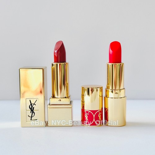 2pc YSL Rouge Pur Couture Lipstick in 83 Fiery Red and Lipstick in No ...