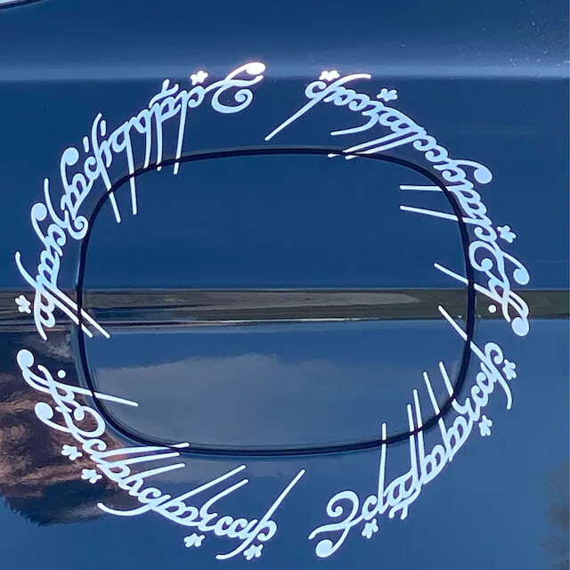 Lord of the Rings Ring of Power Inscription Custom Vinyl Sticker Decal ...