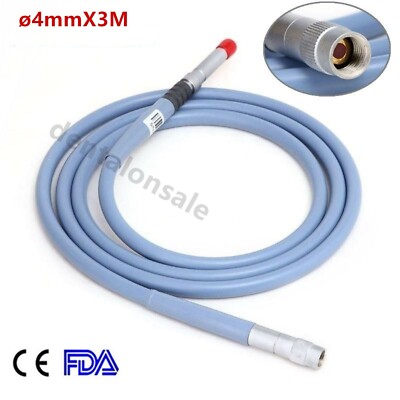 FDA ø4mmX3M Endoscopy Fiber Optical Cable Endoscopy Light Source Fit ...