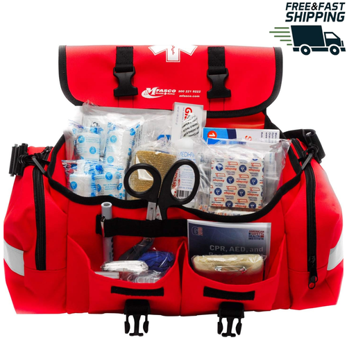 Stocked Trauma Bag Kit First Responder Medical Supplies Emergency BLS ...