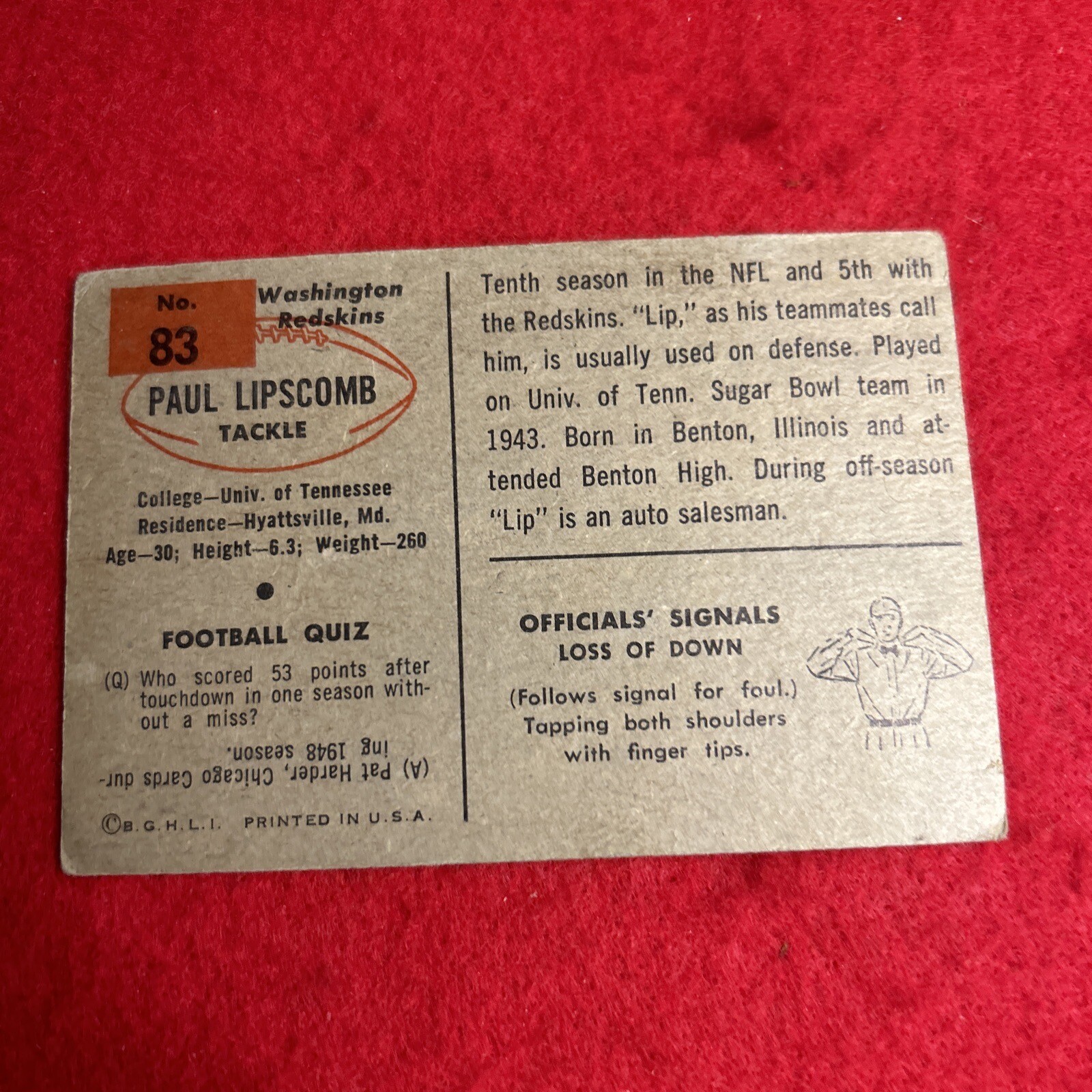 1954 Bowman - #83 Paul Lipscomb for sale online | eBay