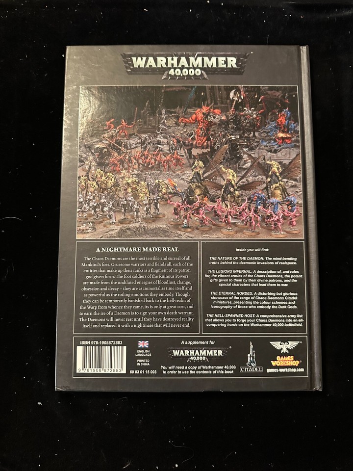 Games Workshop Warhammer 40k Chaos Daemons Rulebook Codex Hardback | eBay