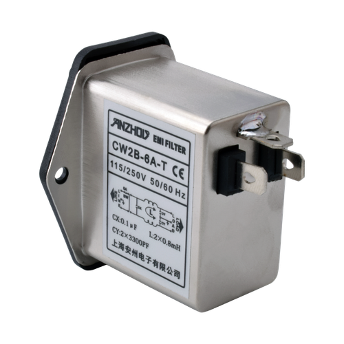 1PC NEW CW2B-6A-T IEC Socket Switch EMI Filter 115/250V 6A AC Power ...