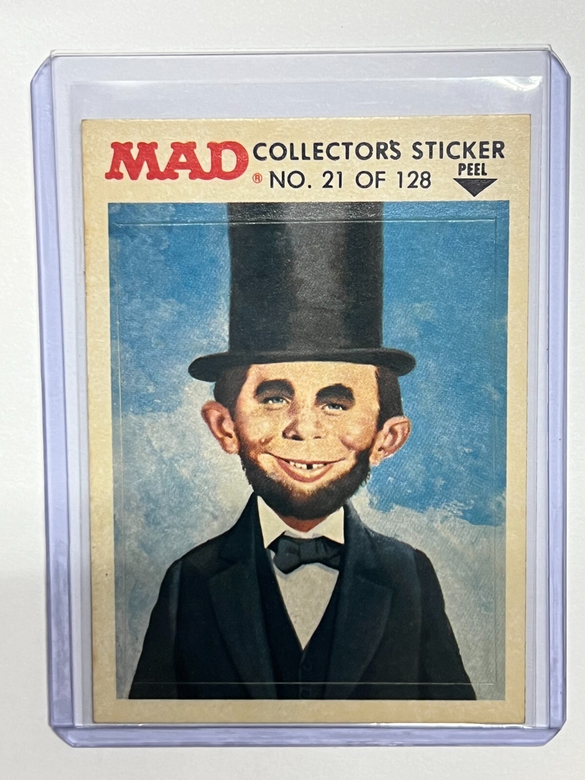 1983 Fleer Mad Stickers Trouble Stickers Alfred E Newman as Abe Lincoln ...