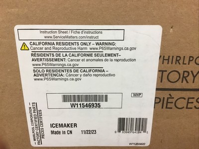 Brand New OEM Genuine Whirlpool Ice Maker W11700250 / W11359448 ...