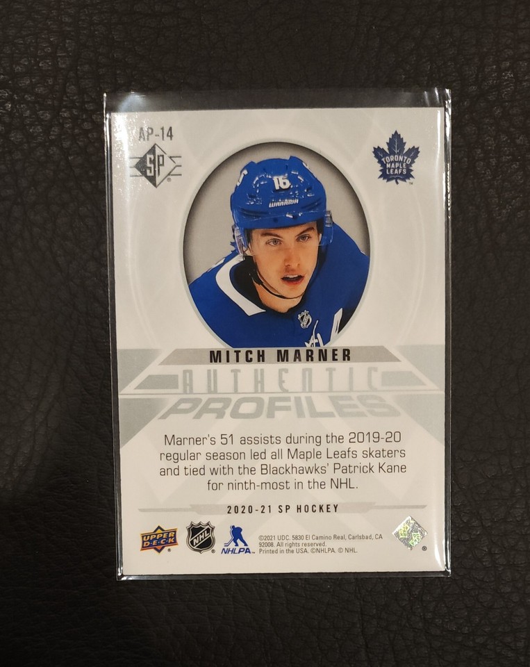 2020-21 Upper Deck SP Authentic Profiles silver Mitch Marner #/2299 ...