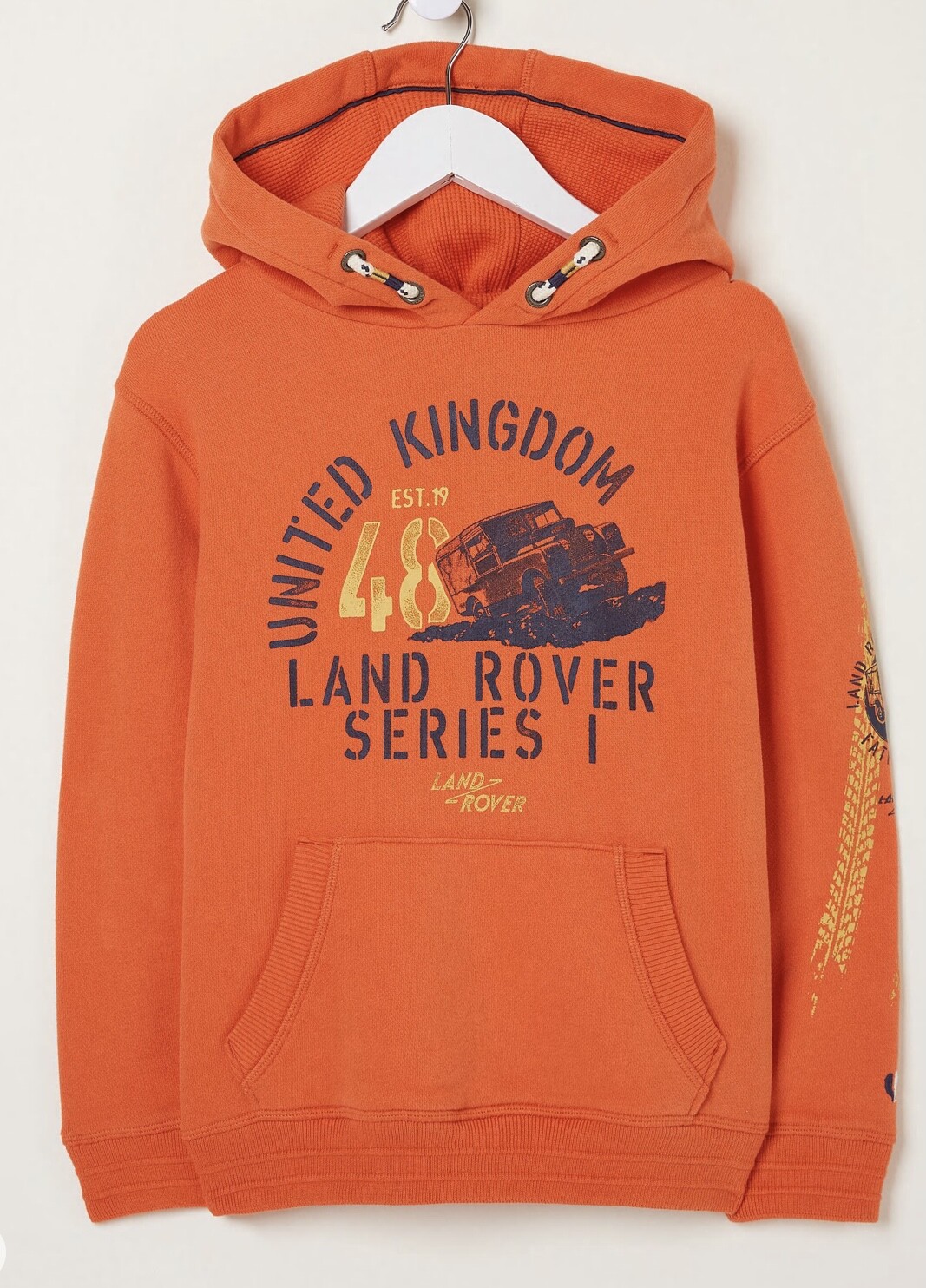 Fatface Boys Orange Land Rover Sweat Hoodie In Various Sizes *BNWT* | eBay