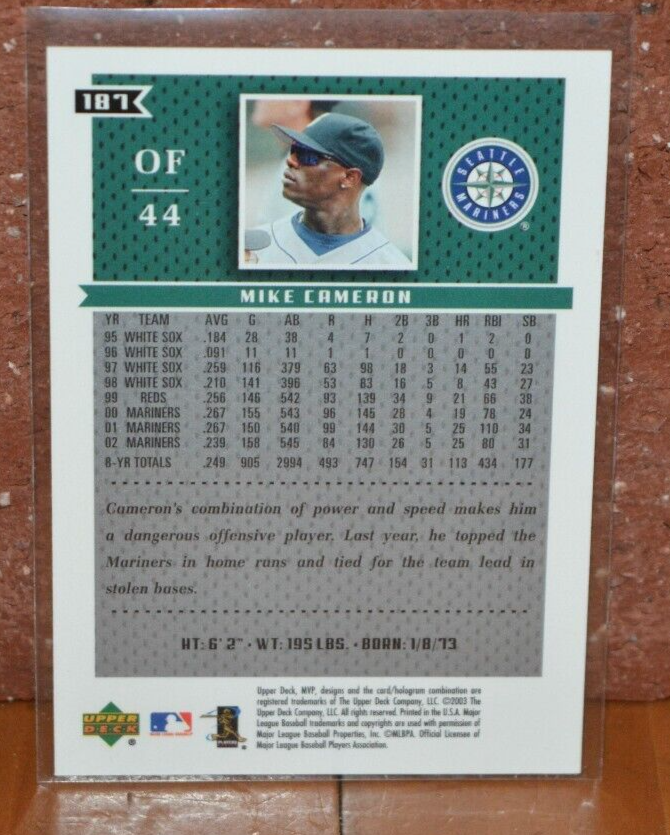 GREAT LOOKING BASEBALL CARD UPPER DECK MVP SEATTLE MARINERS MIKE ...