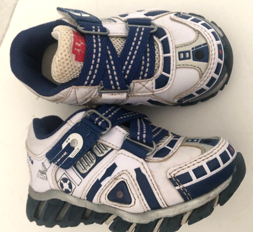 Kids 6 Toddler STAR WARS R2-D2 Light Up TENNIS Shoes SNEAKERS Blue ...