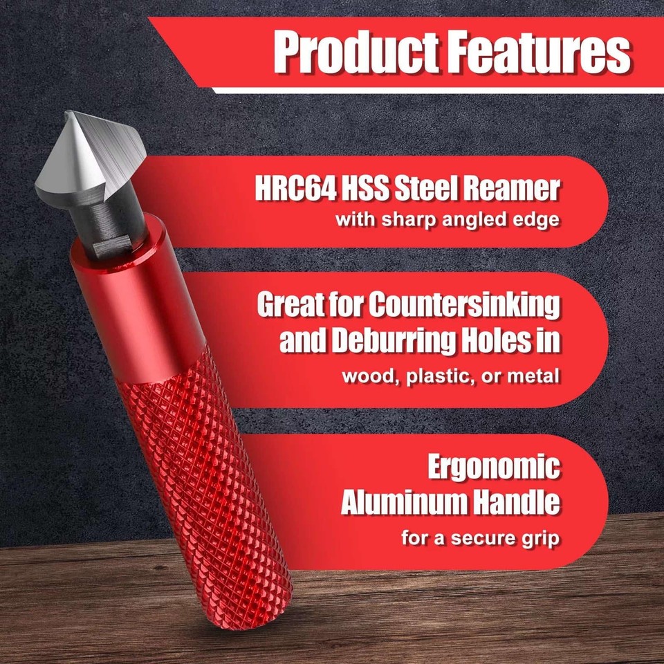 Deburring Tool Countersink Hand Reamer with 10 Extra Blades Kit for ...