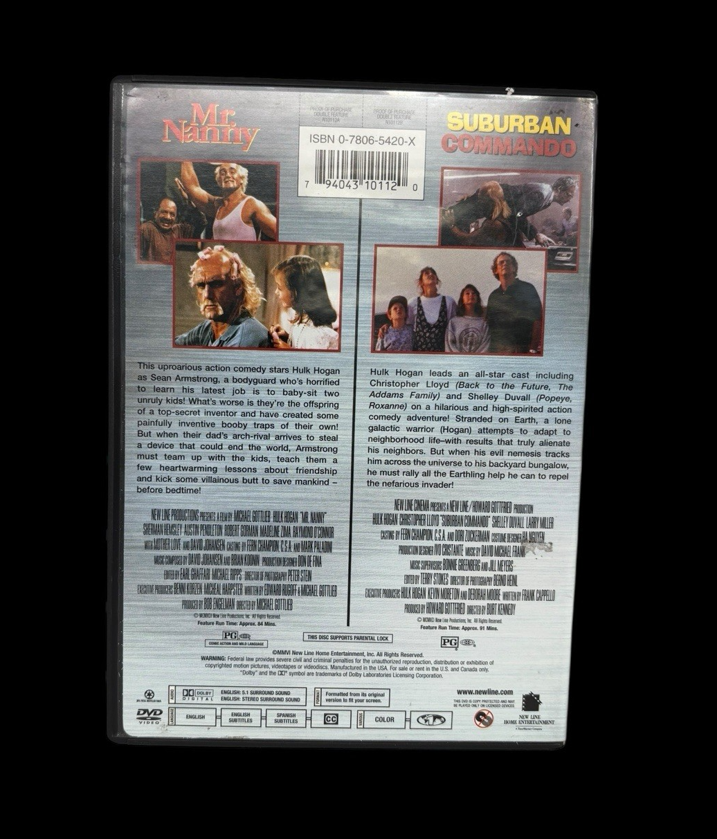 Mr. Nanny / Suburban Commando Family Double Feature (DVD) Rare HTF Hulk ...