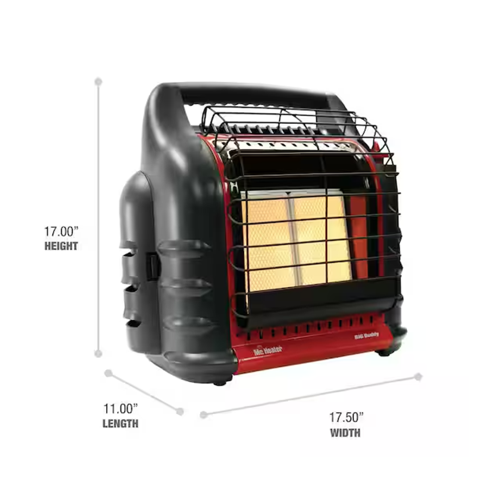 Big Buddy Pro Ser 18,000 BTU Portable Radiant Propane IndoorOutdoor ...