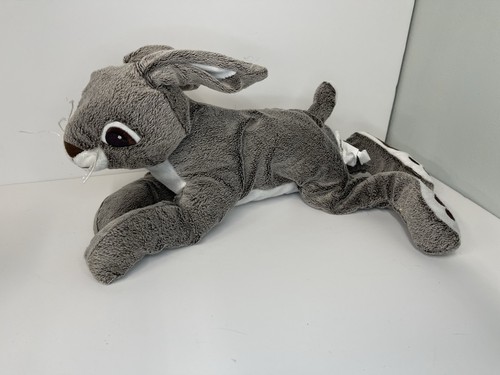 IKEA Gray Bunny Rabbit Plush Vandring Hare Laying Floppy Toy Soft 16 ...