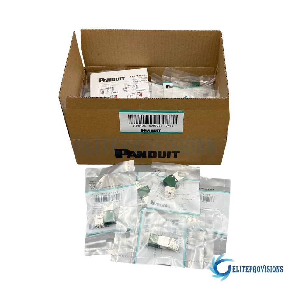 OEM Panduit Giga TX Cat6 jack Green BOX OF 50. CJ688TGGR US | eBay