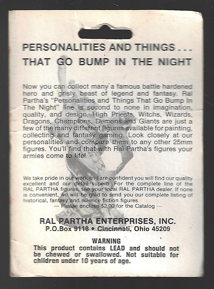 Fantasy Miniature Ral Partha #01-122 Bandersnatch & Jub Jub Bird 25 mm ...