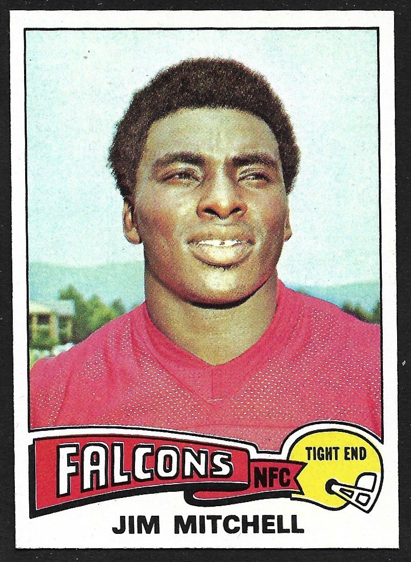 1975 TOPPS FOOTBALL #495 Jim Mitchell Prairie View ATLANTA FALCONS NM ...