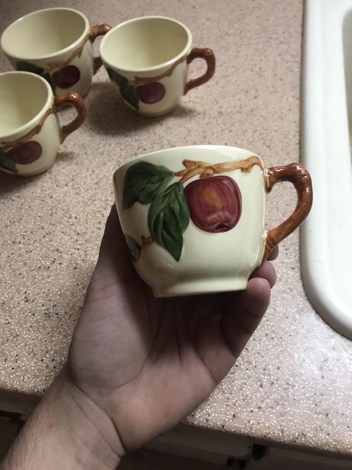 Set of four (4) Glading-McBean Fransican Apple Coffee Cup California ...