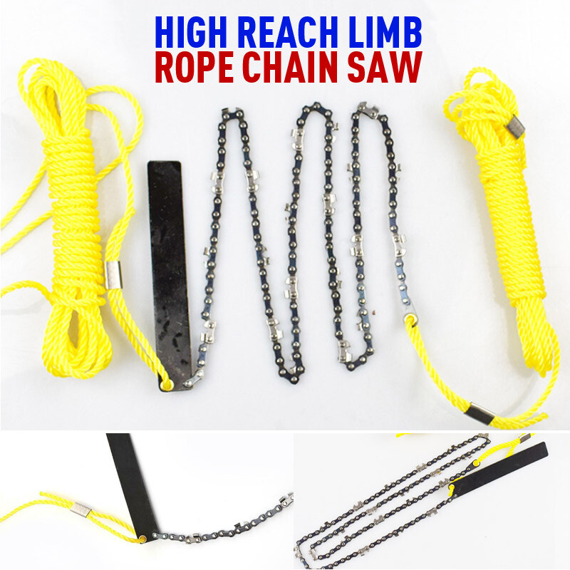US-High Reach Limb Rope Chain Saw 48"Branch Tree Cutter Trimmer ...