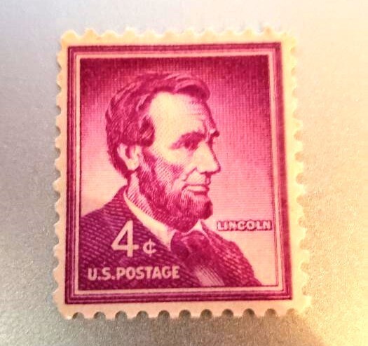 Abraham Lincoln 4 cent stamp purple very rare unused, GENUINE!!! | eBay