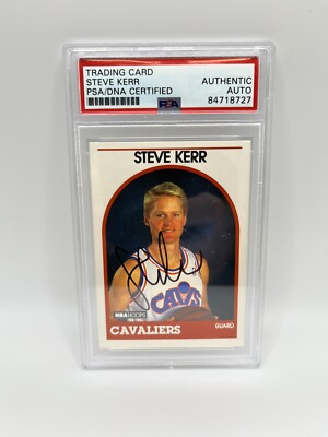 1989 Hoops STEVE KERR signed rookie card #351 | Bulls/Warriors ...