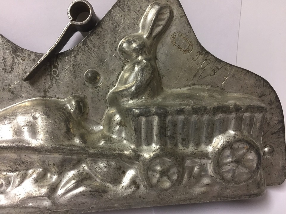 Rabbit Pulling Wagon w/Rabbit Driver Easter Chocolate Mold~Laurosch ...